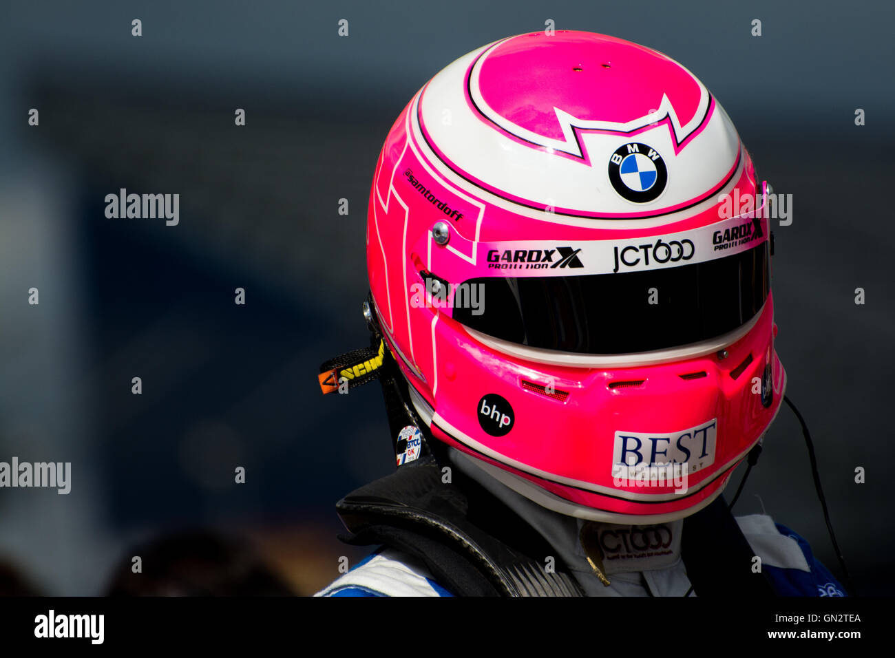 Corby, Northamptonshire, UK. 28th August, 2016. BTCC racing driver Sam ...