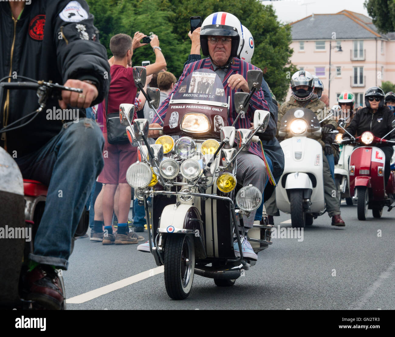 Ryde, Isle of Wight, UK. 28th August, 2016. Scooter enthusiasts ...