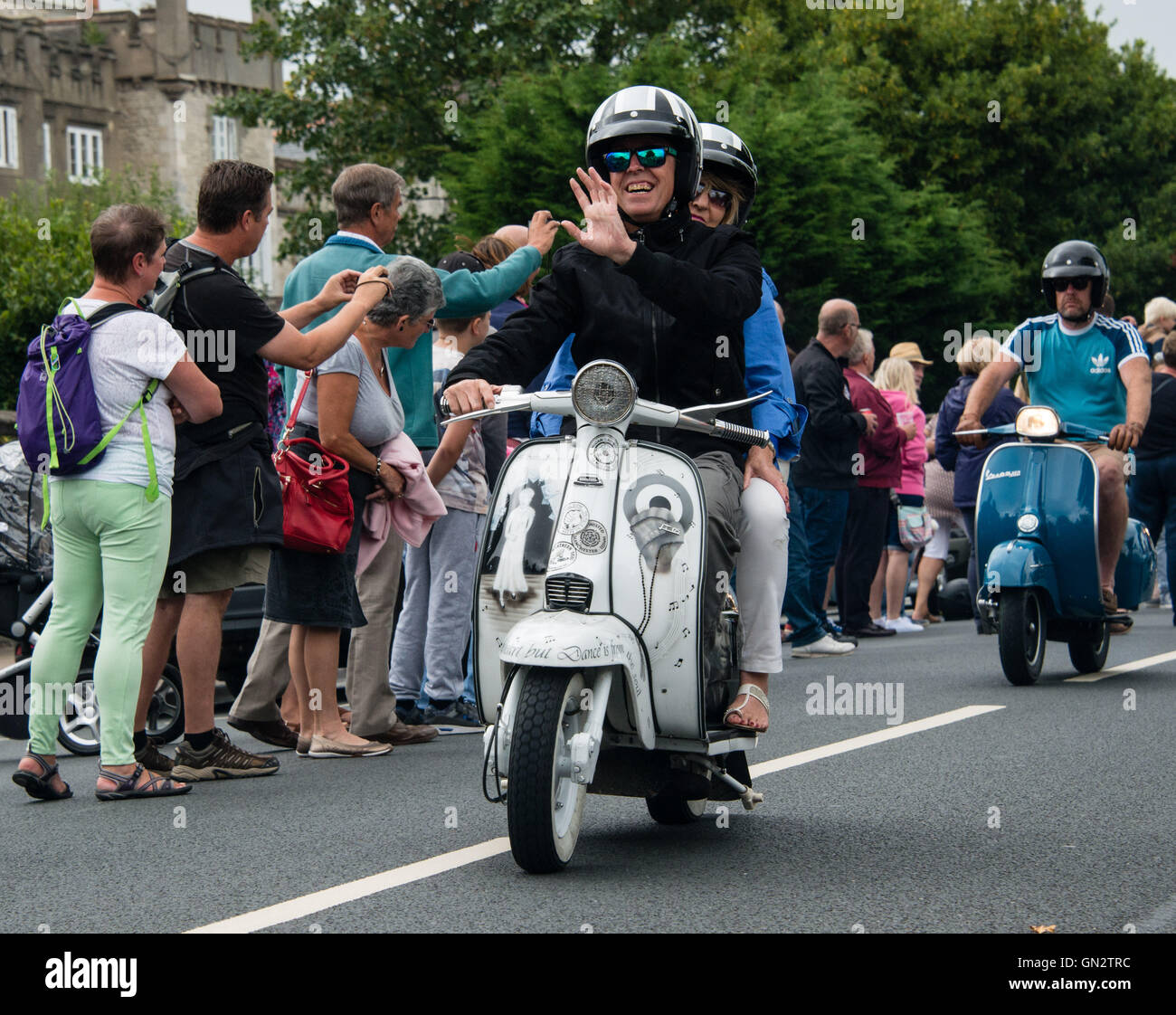 Ryde, Isle of Wight, UK. 28th August, 2016. Scooter enthusiasts ...