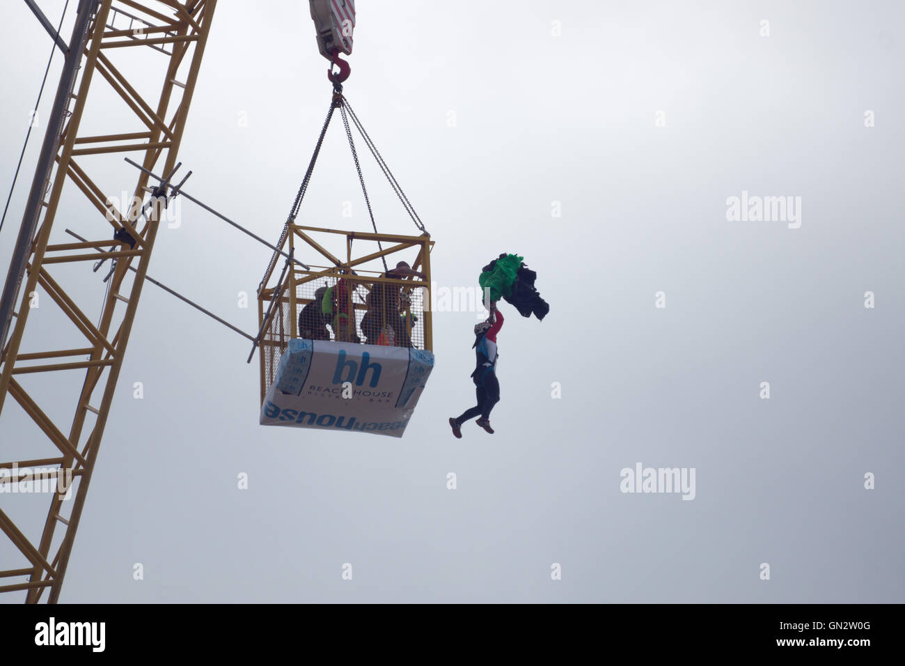 Jumping off a crane hi-res stock photography and images - Alamy