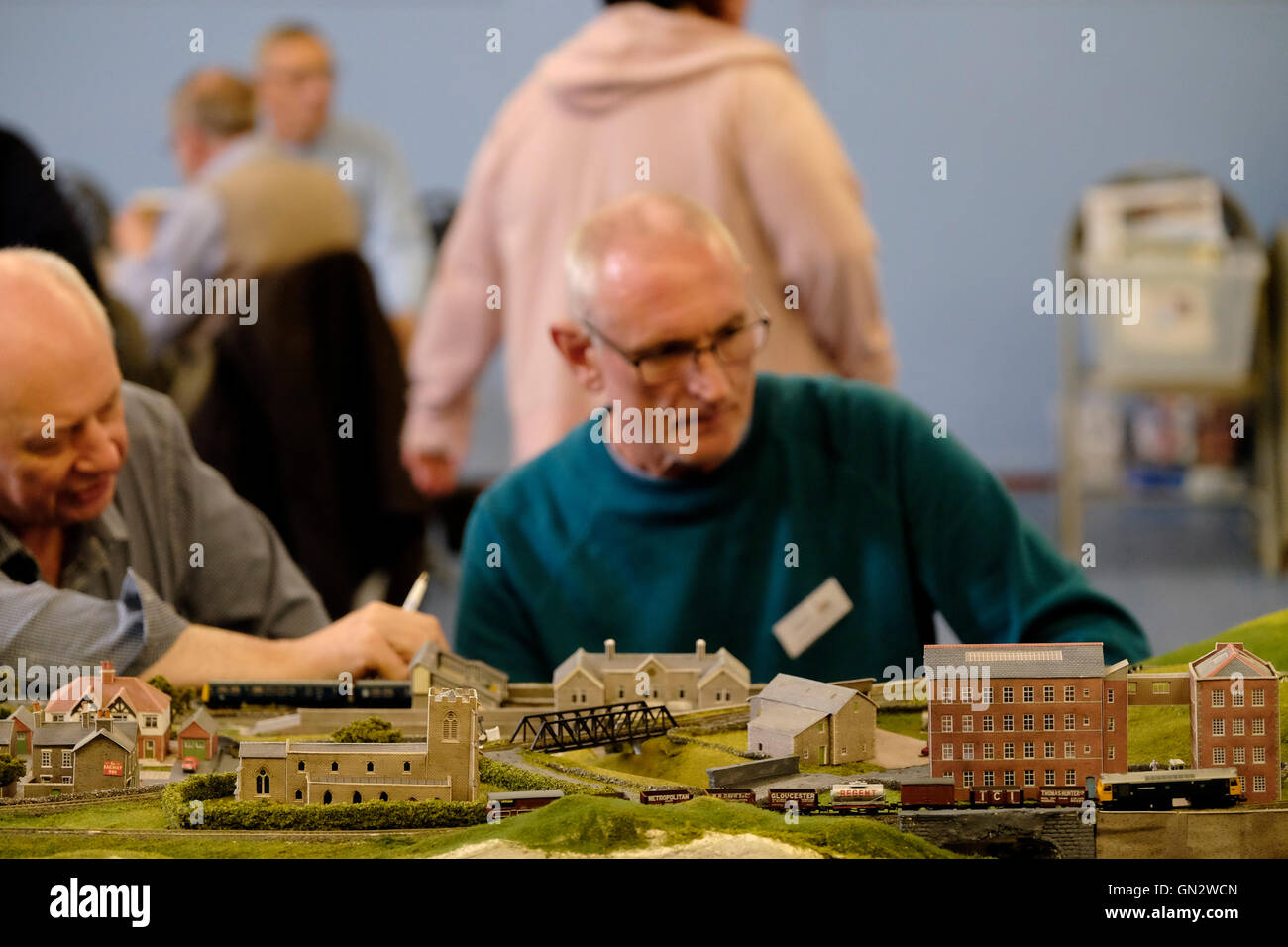Hawick, Bath Street, UK. 28th August 2016. Border Rail Model Railway ...