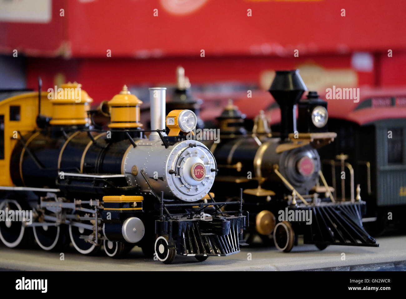 Hawick, Bath Street, UK. 28th August 2016. Border Rail Model Railway ...