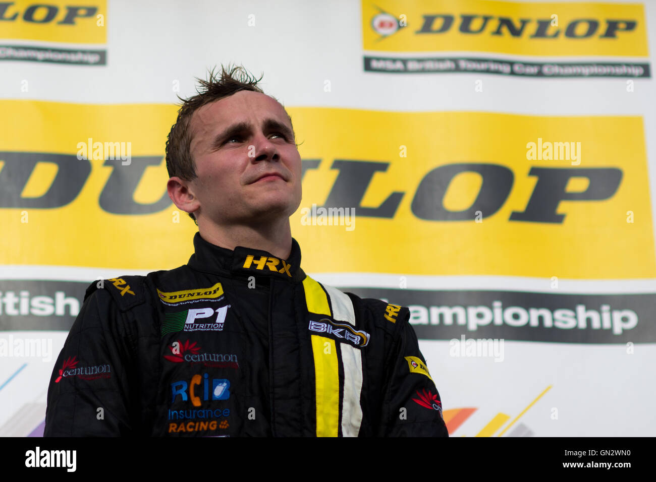 Corby, Northamptonshire, UK. 28th August, 2016. BTCC racing driver Aron ...