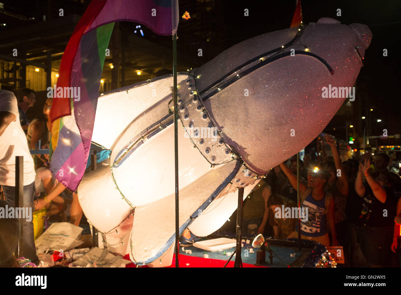 August 27, 2016 - A rocket ship on show on a float during the annual ...