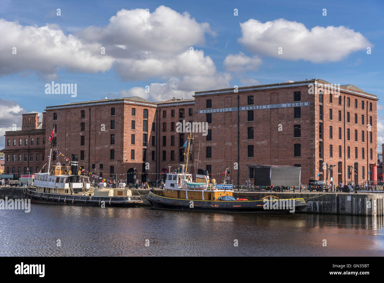 Merseyside Maritime Museum at the Albert Dock. Liverpool. The Daniel ...