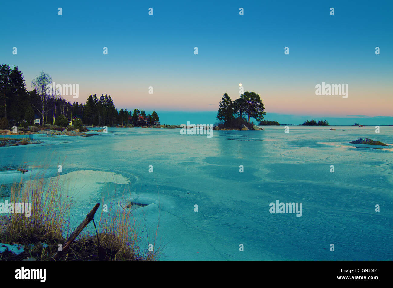 Winter sea landscape Stock Photo - Alamy