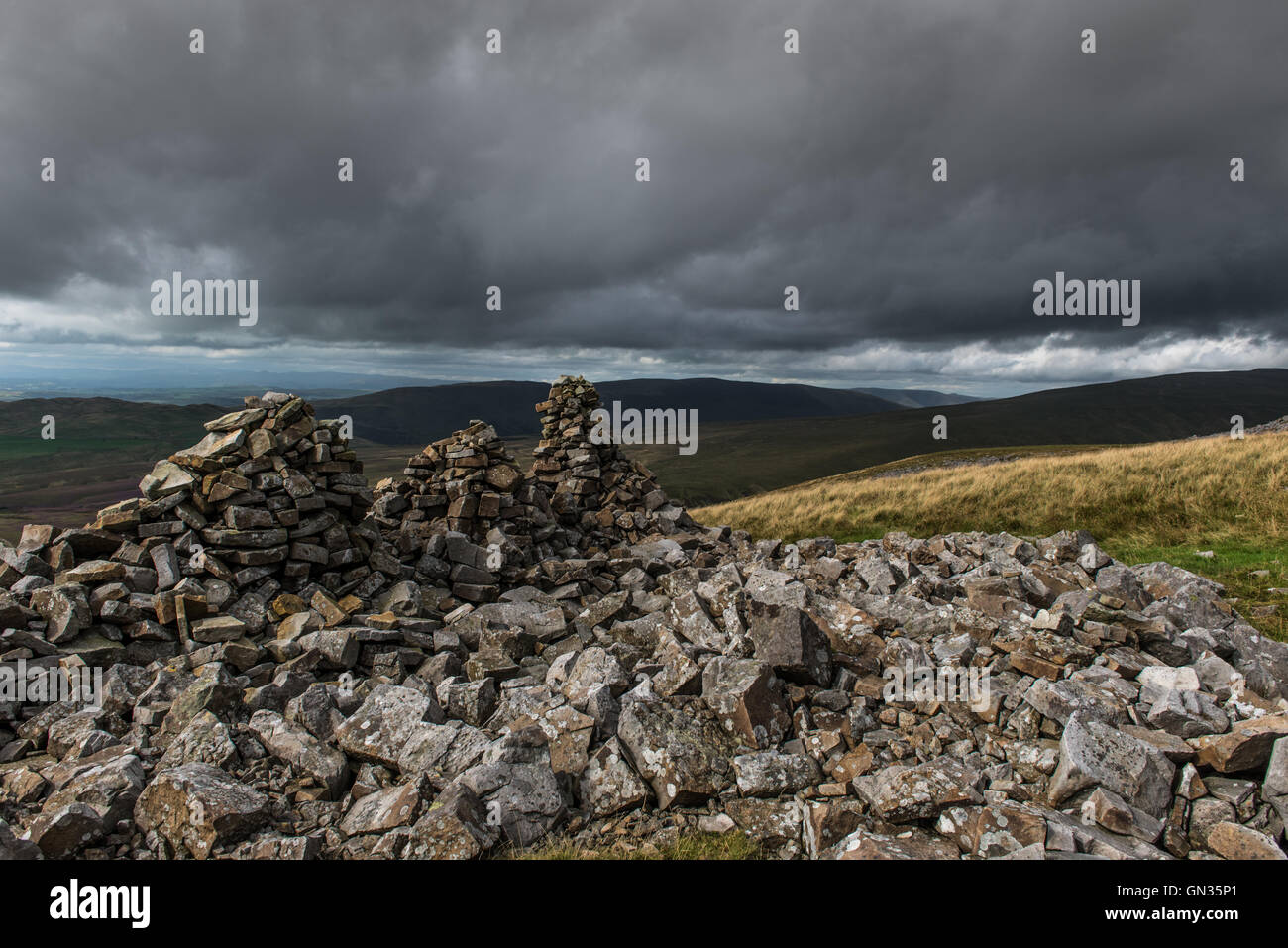 The Three Men of Gragareth above Leck Fell House in The Yorkshire Dales ...