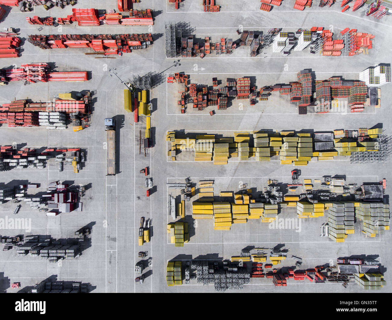 Industrial storage place, view from above Stock Photo - Alamy