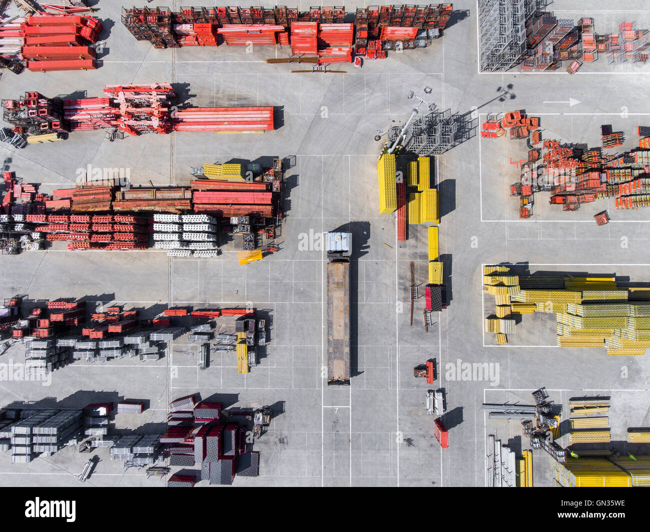 Storage distribution facility from above hi-res stock photography and ...