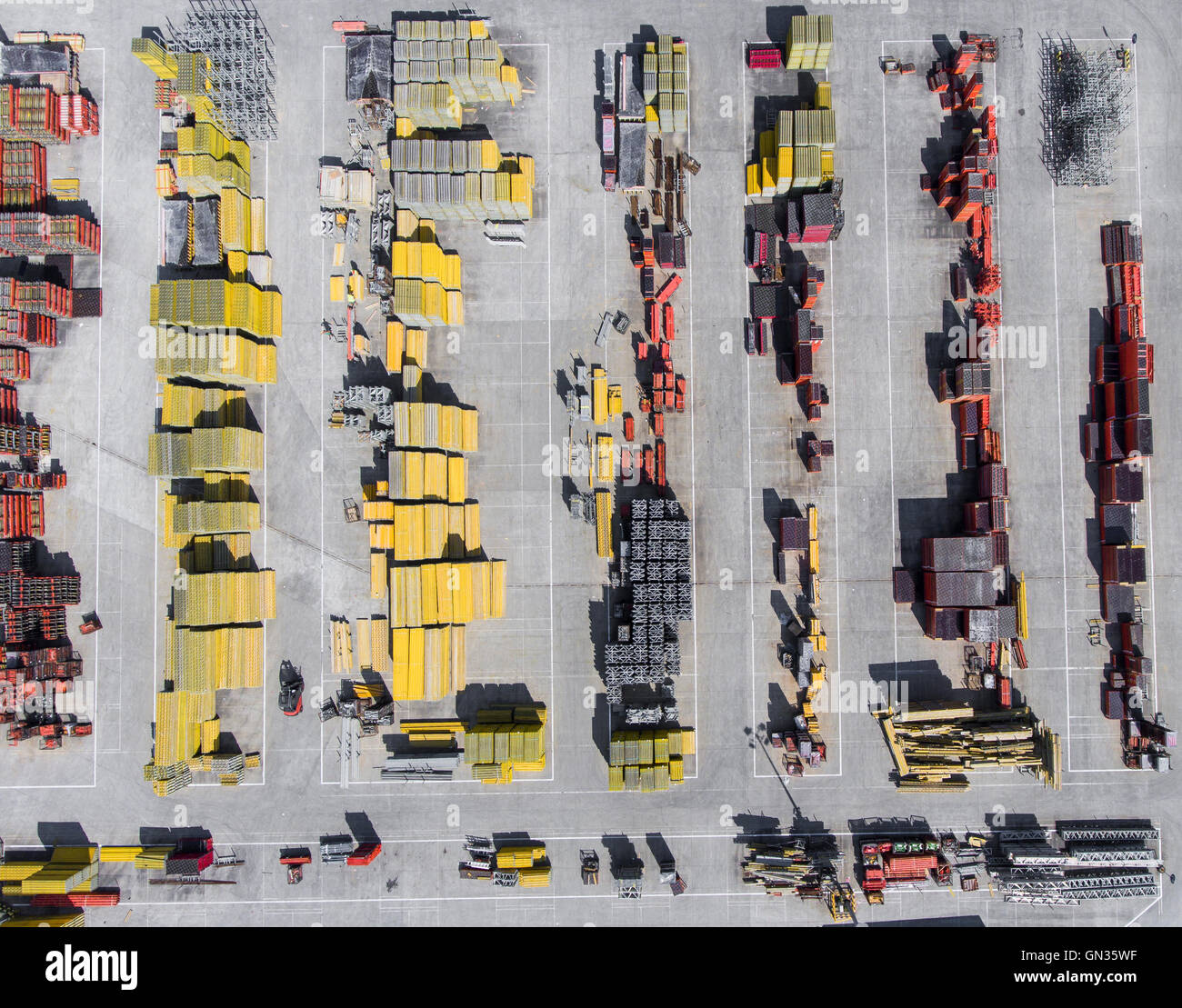 Industrial storage place, view from above Stock Photo - Alamy
