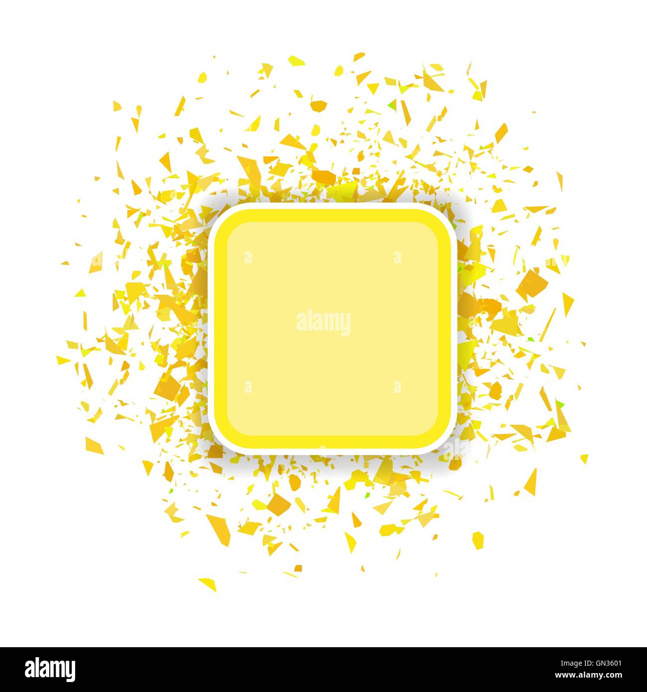 Yellow Confetti Banner Stock Vector Image & Art - Alamy