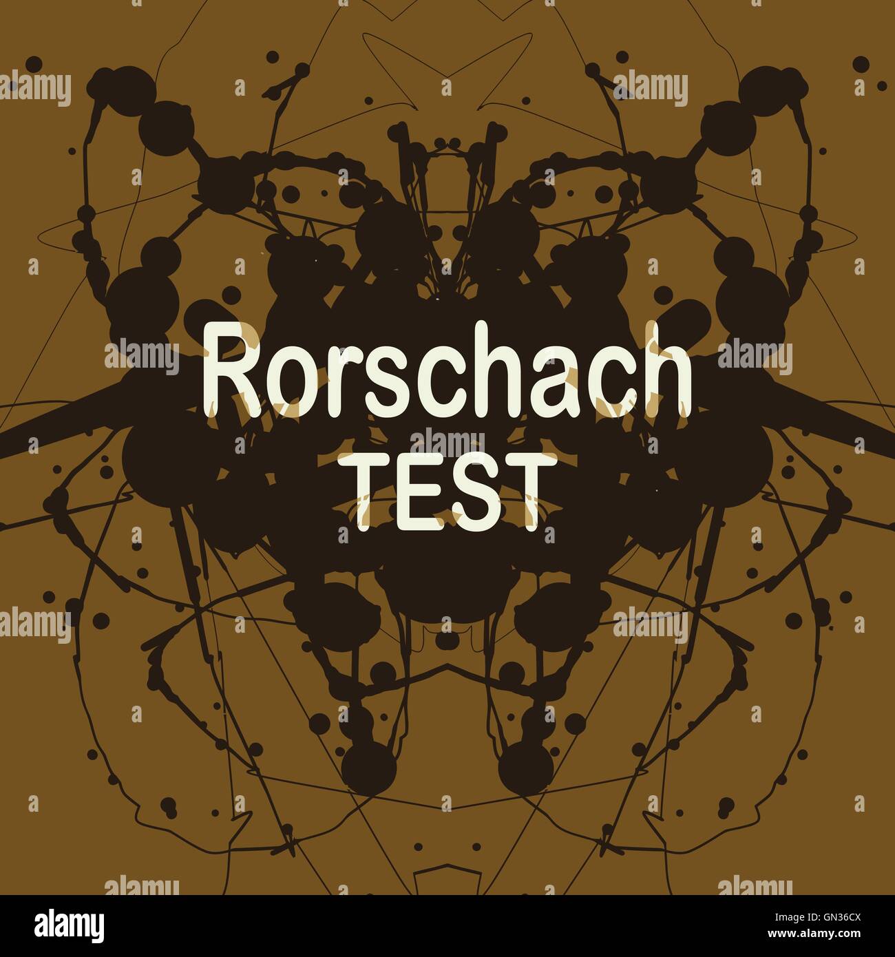 Rorschach inkblot test vector illustration. Random abstract background ...