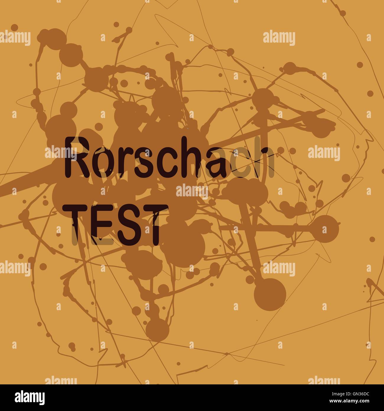 Illustration projective Rorschach technique, or simply the inkblot test ...