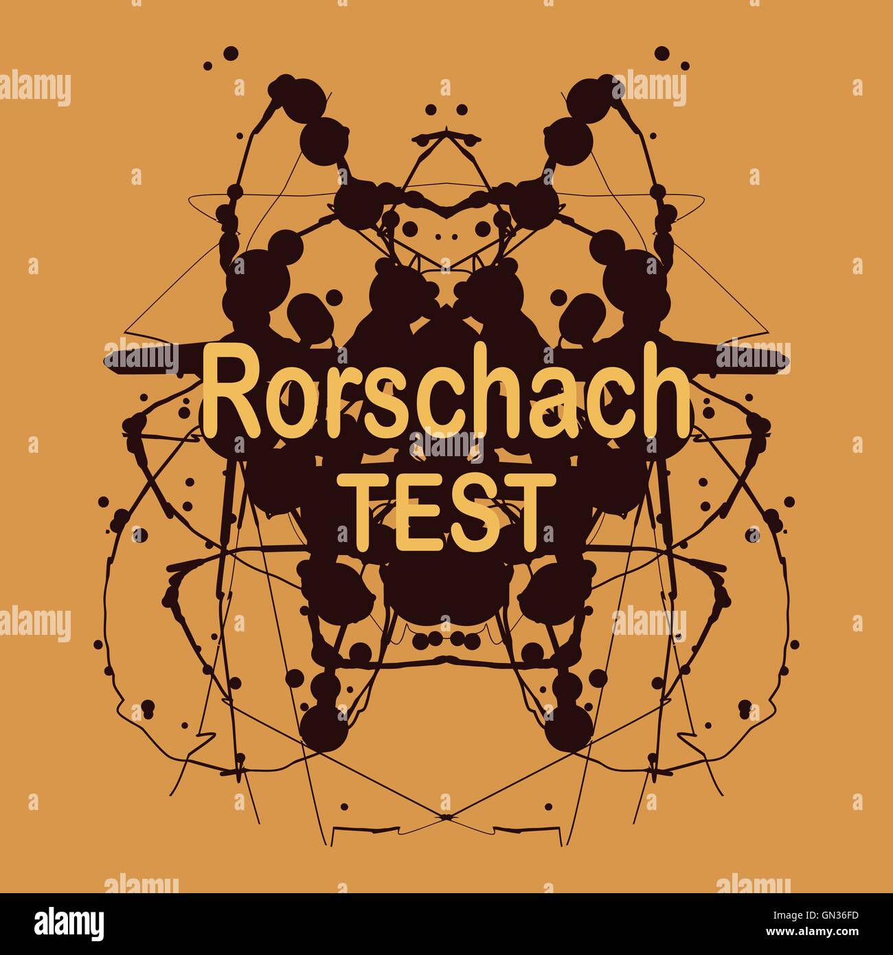 Rorschah ink blot vector design. Psychological testing inkblot ...