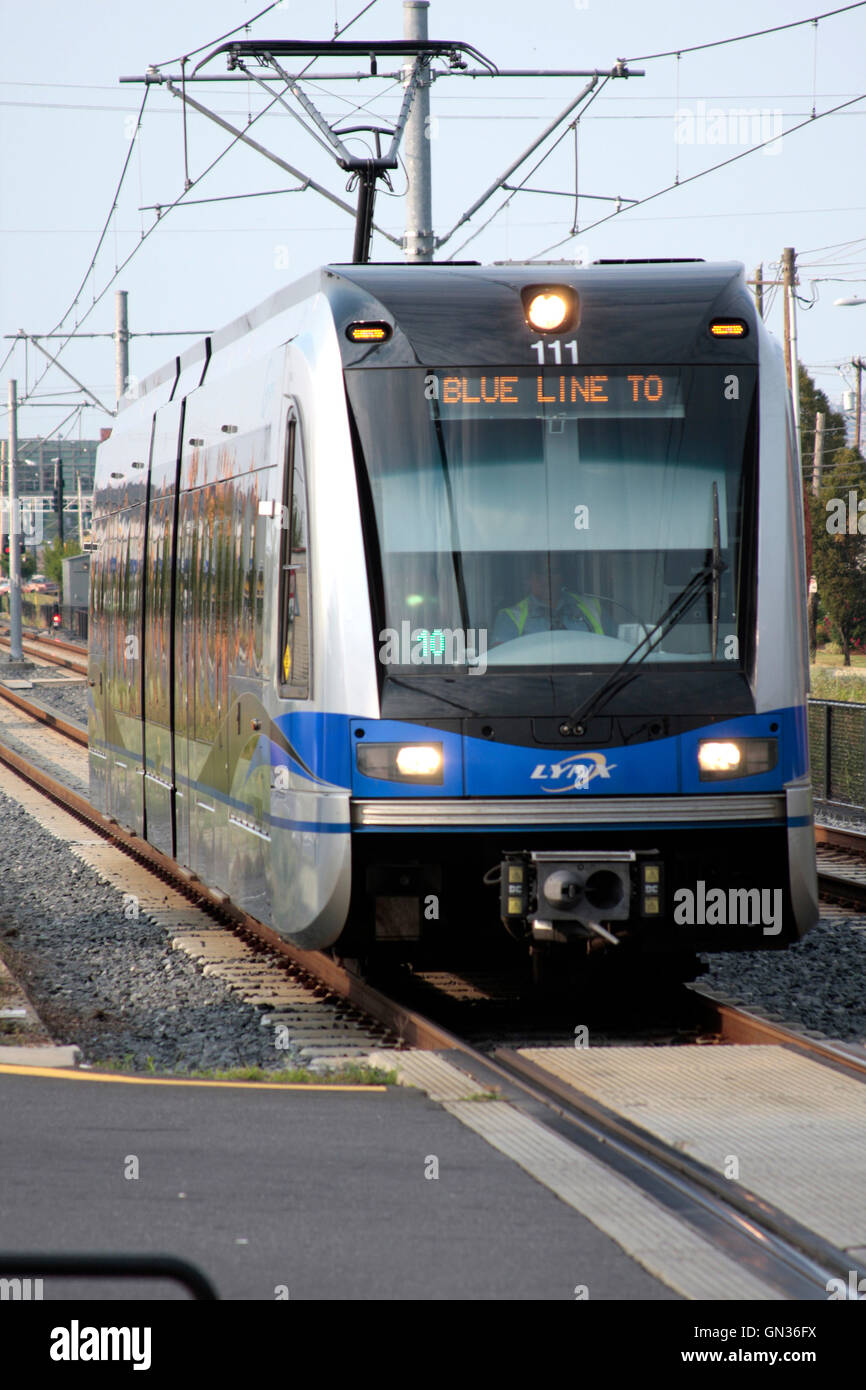 Charlotte Blue Line Light Rail System Stock Photo - Alamy