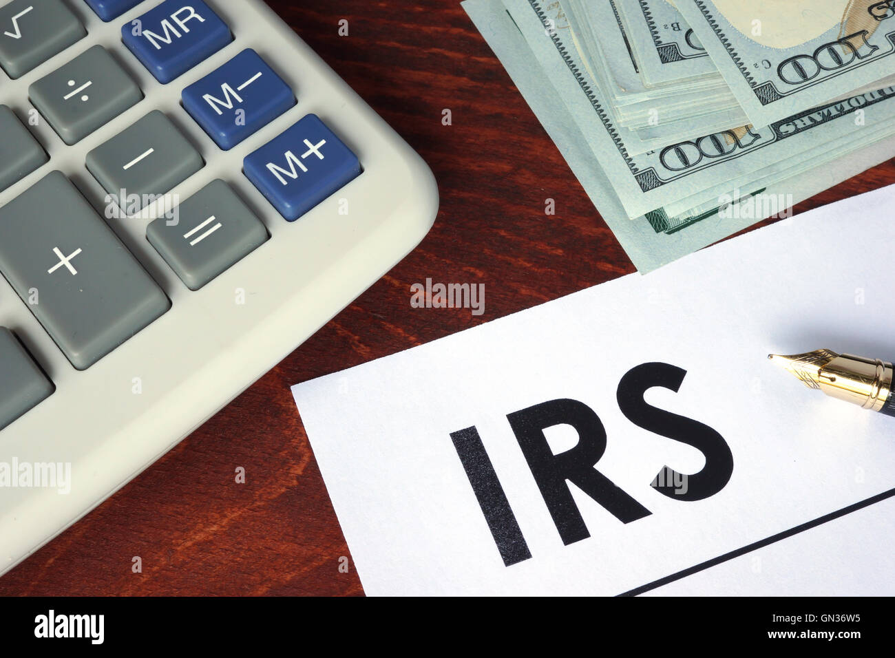 IRS written on a paper. Financial concept Stock Photo - Alamy
