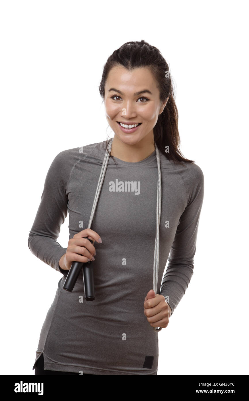 Pretty woman skipping rope hi-res stock photography and images - Alamy