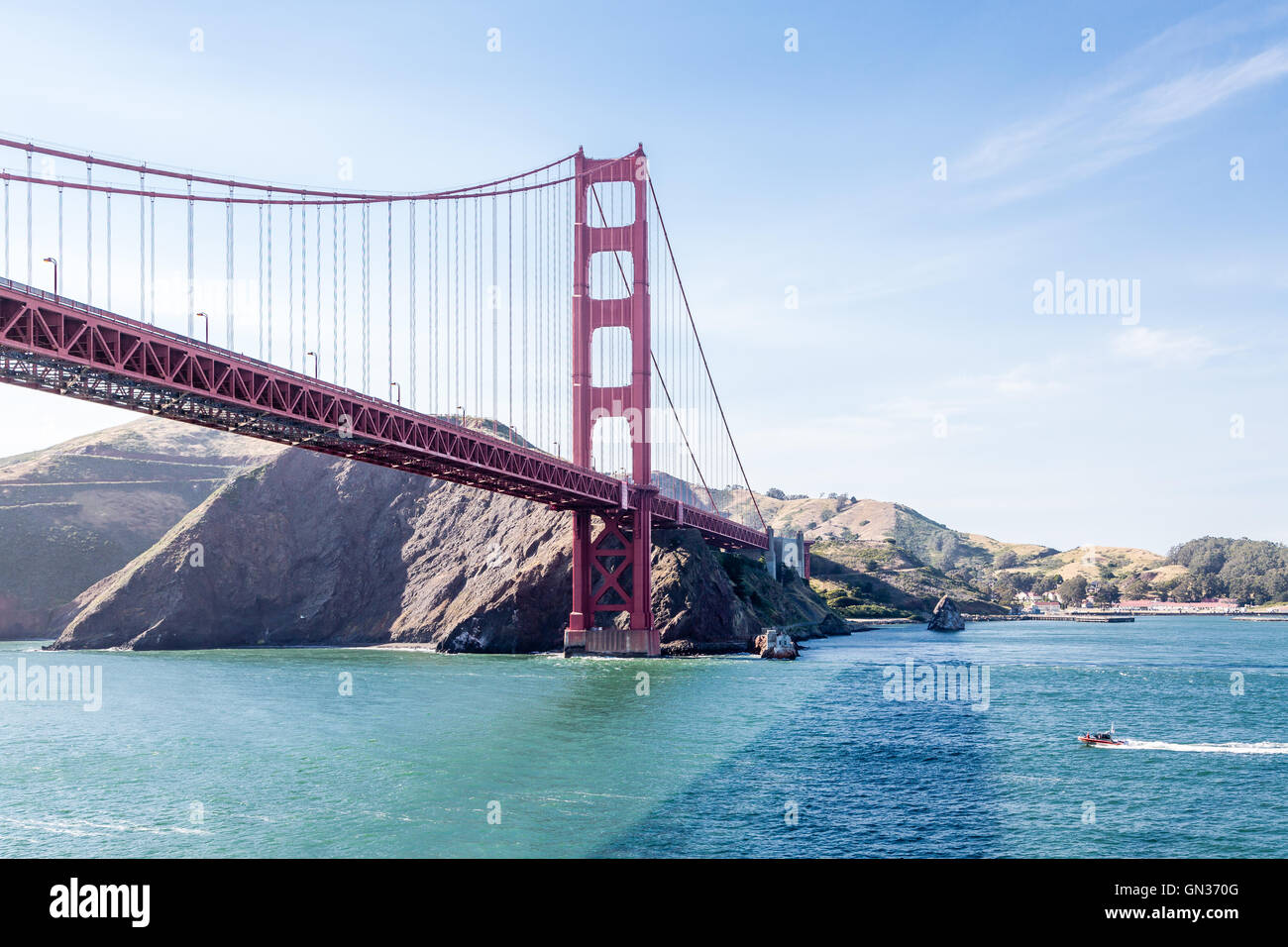 View of the Golden Gate Bridge in San Francisco Bay Stock Photo - Alamy