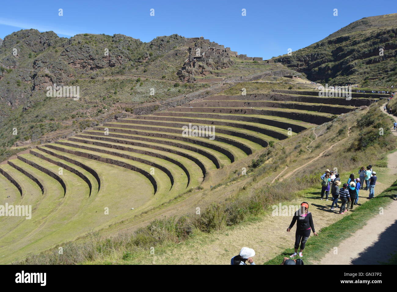 Pisac Inca ruins, Pisac, Cusco, Peru Stock Photo - Alamy