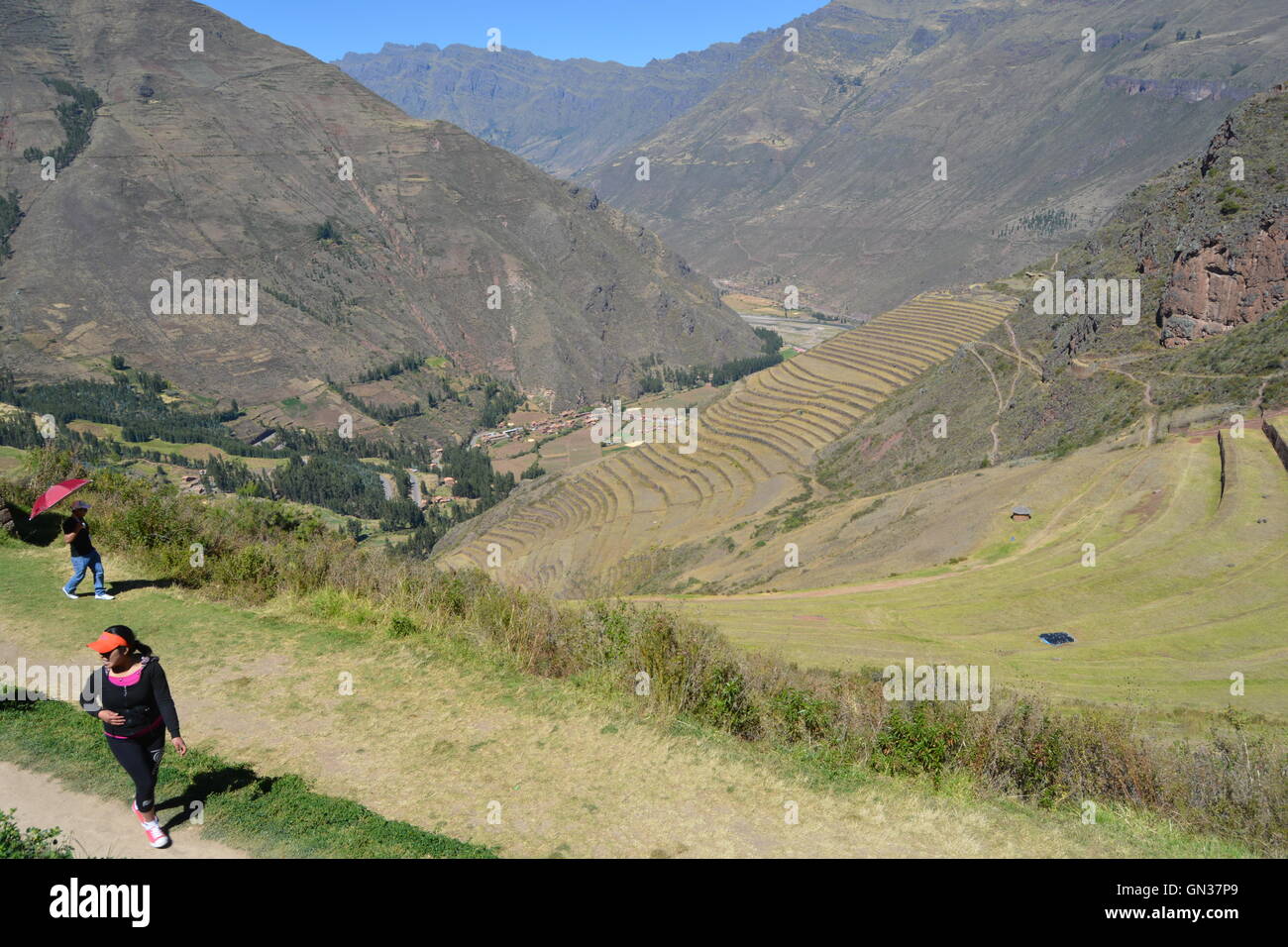 Pisac Inca ruins, Pisac, Cusco, Peru Stock Photo - Alamy