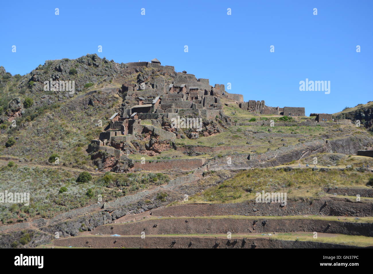Pisac Inca ruins, Pisac, Cusco, Peru Stock Photo - Alamy