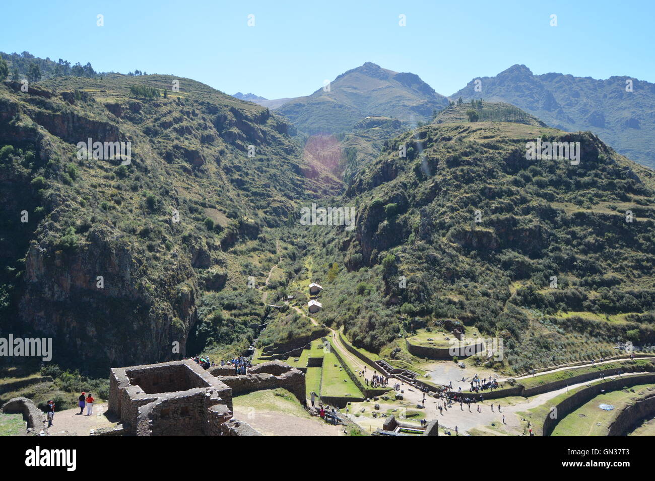 Pisac Inca ruins, Pisac, Cusco, Peru Stock Photo - Alamy