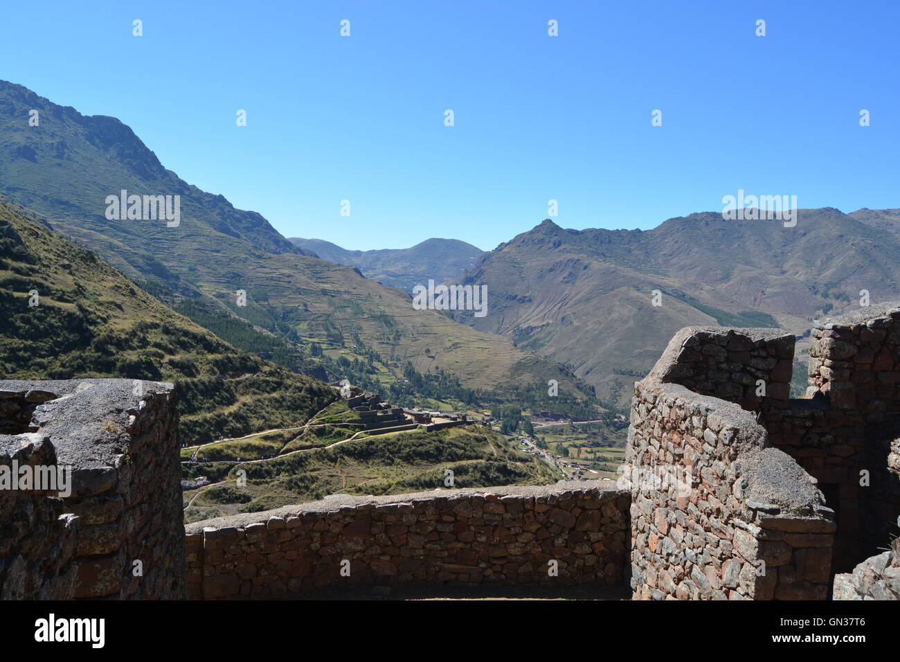 Pisac Inca ruins, Pisac, Cusco, Peru Stock Photo - Alamy