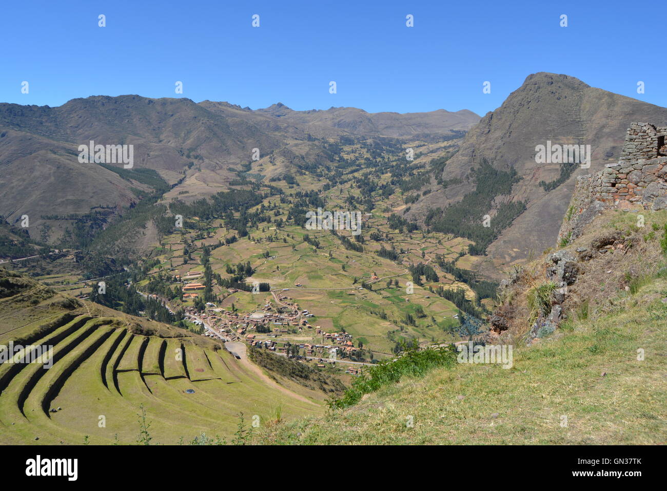 Pisac Inca ruins, Pisac, Cusco, Peru Stock Photo - Alamy