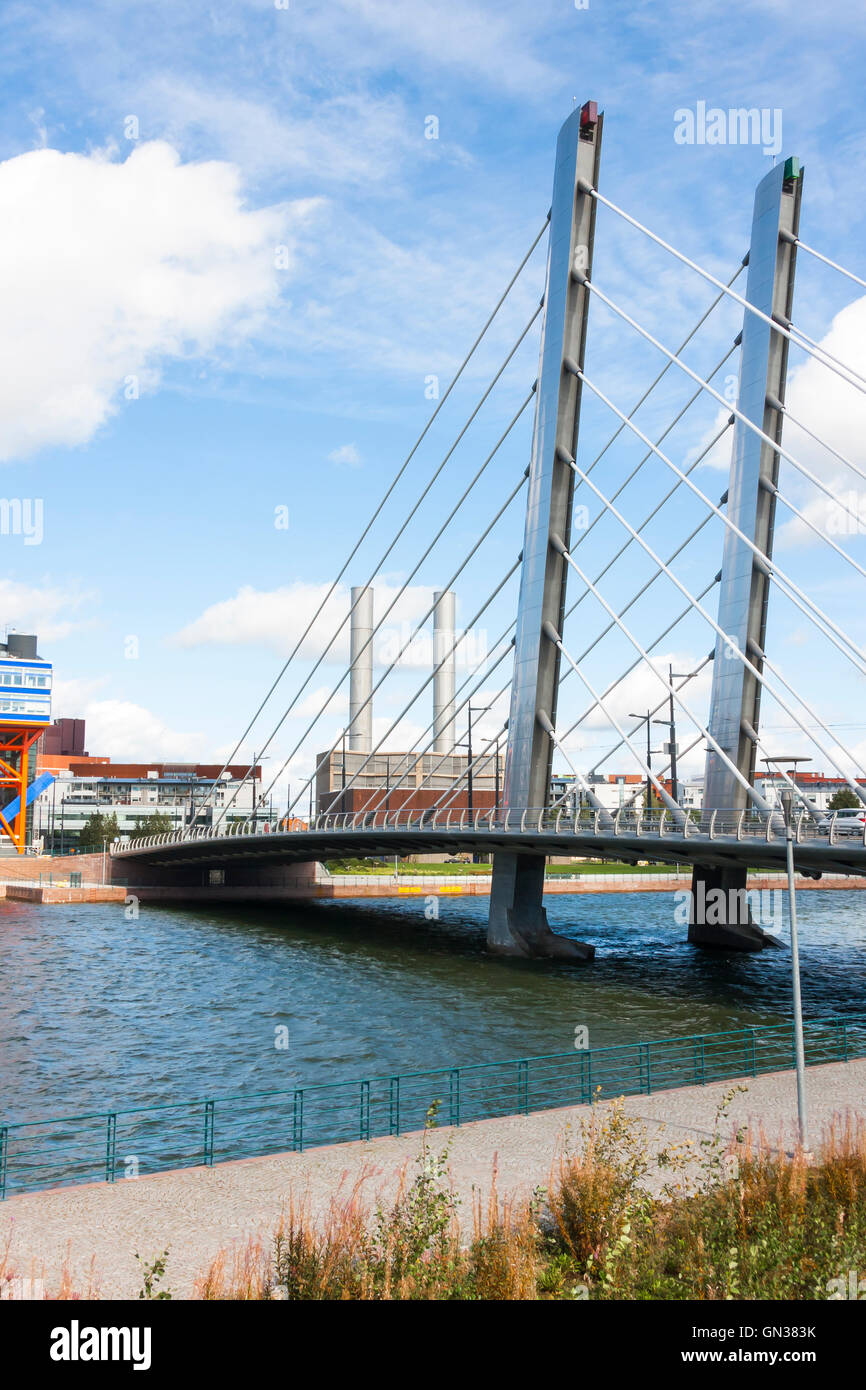 Suspension bridge over white river hi-res stock photography and images ...