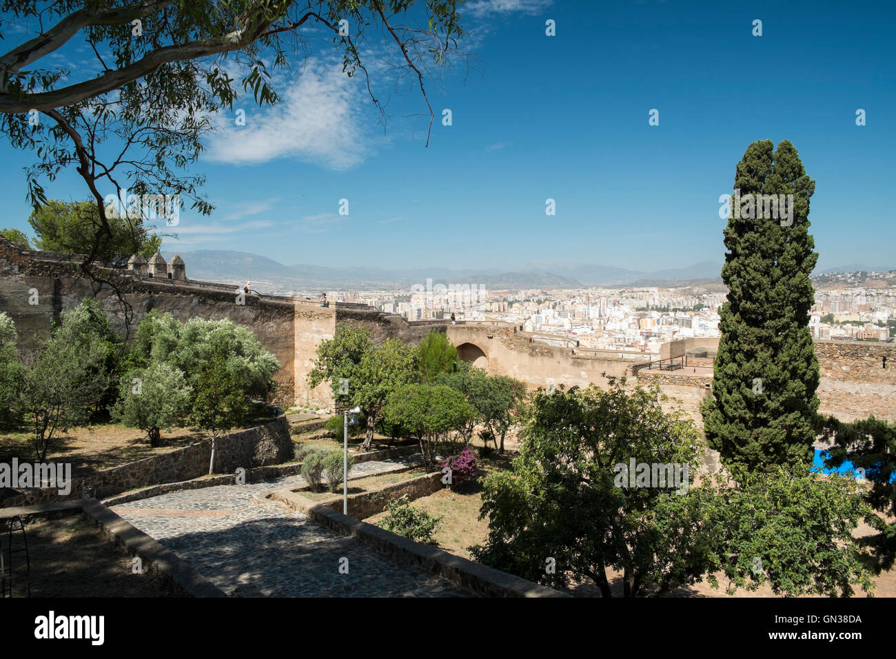Gibralfaro castle (Castillo de Gibralfaro). Málaga, Andalusia, Spain ...