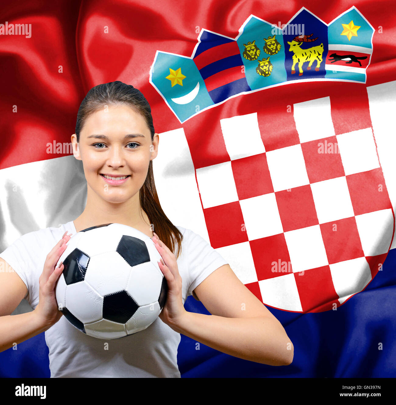 Croatian football team fan hi-res stock photography and images - Alamy