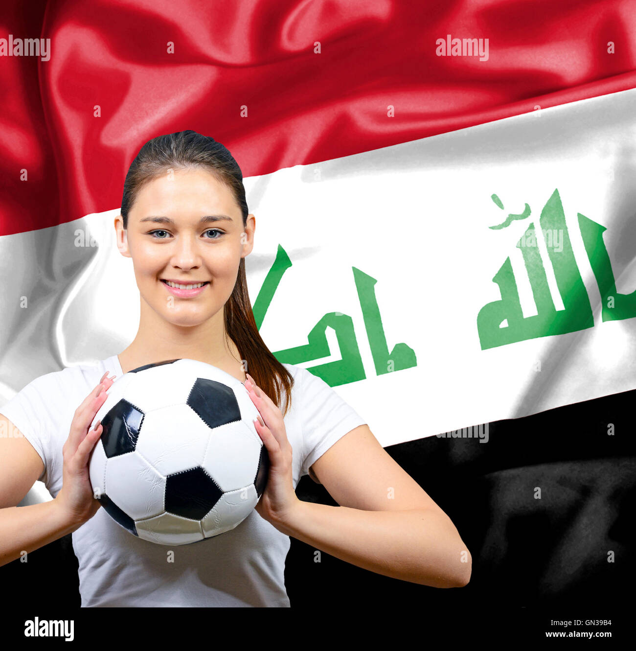 Football iraq flag hi-res stock photography and images - Alamy