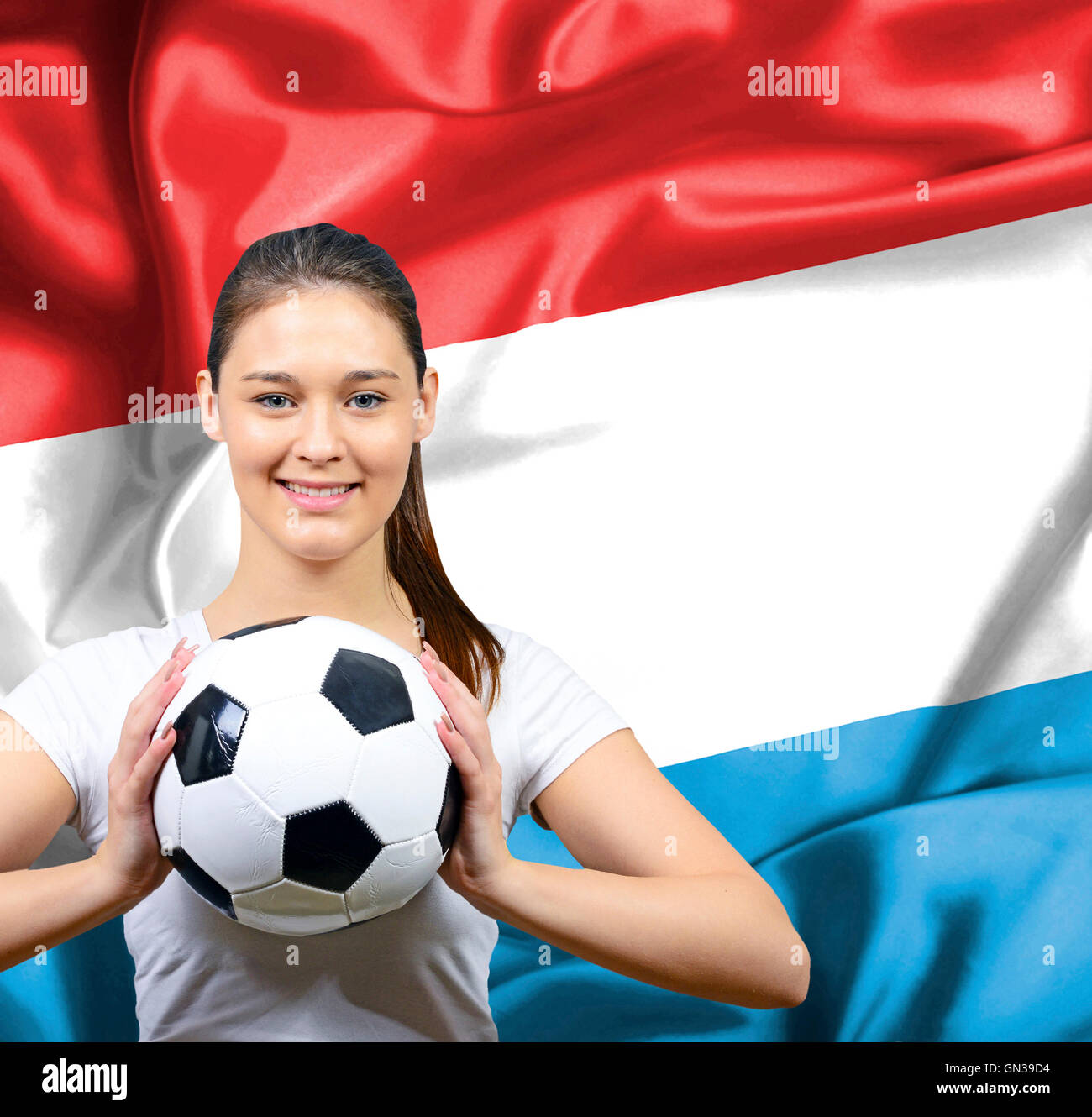 Soccer ball flag luxembourg hi-res stock photography and images - Alamy