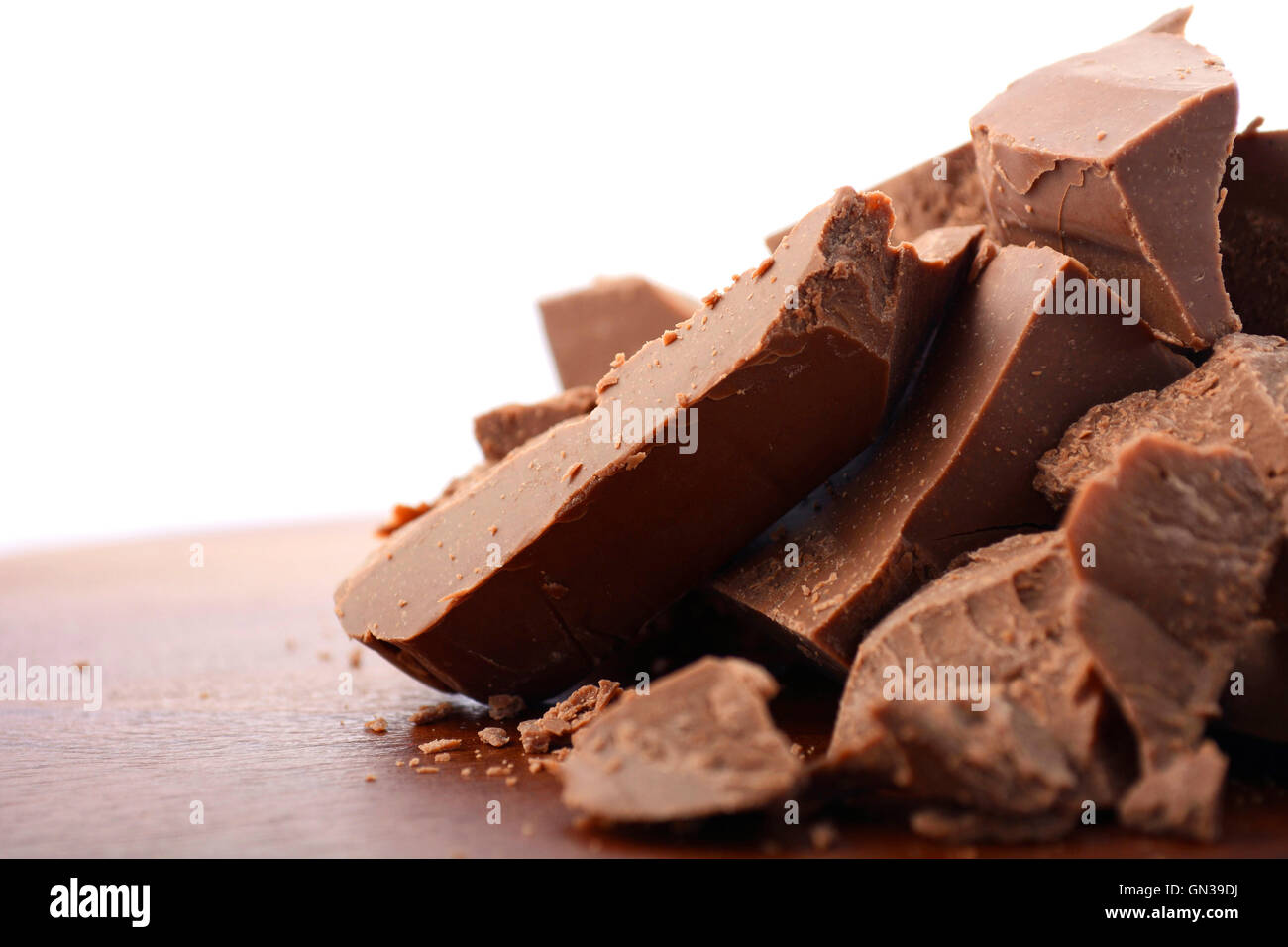 Chunks and coarsely chopped premium Belgian Gianduja chocolate made ...