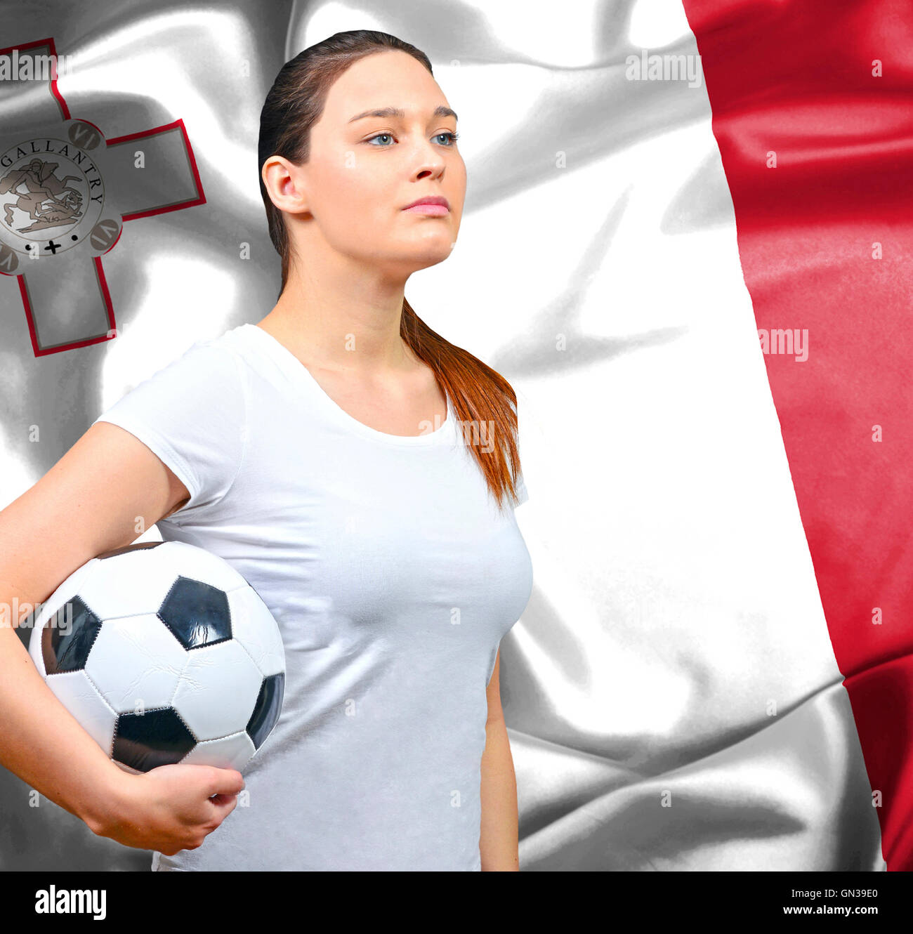 Malta flag soccer ball football hi-res stock photography and images - Alamy