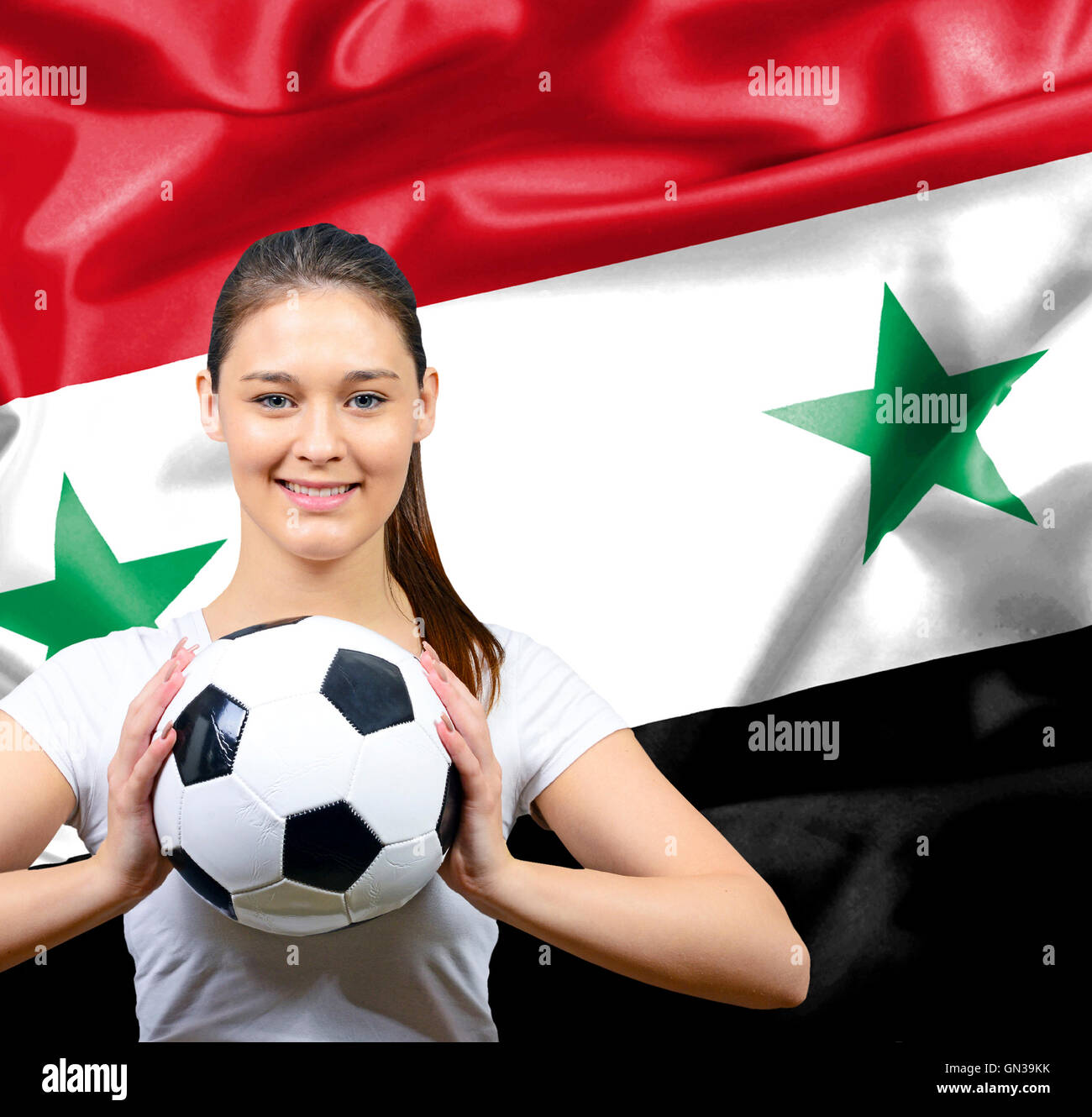 Syrian flag woman hi-res stock photography and images - Alamy