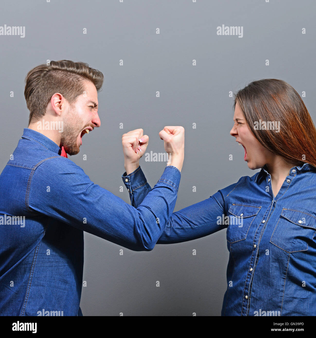 Couple fighting or arguing between each other - Crisis in relationship ...
