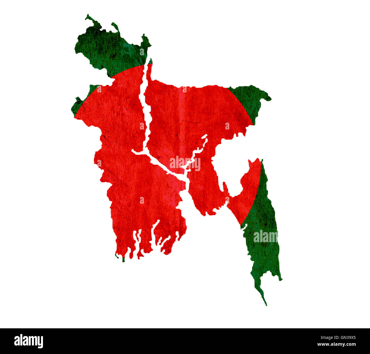 Vintage paper map of Bangladesh Stock Photo - Alamy