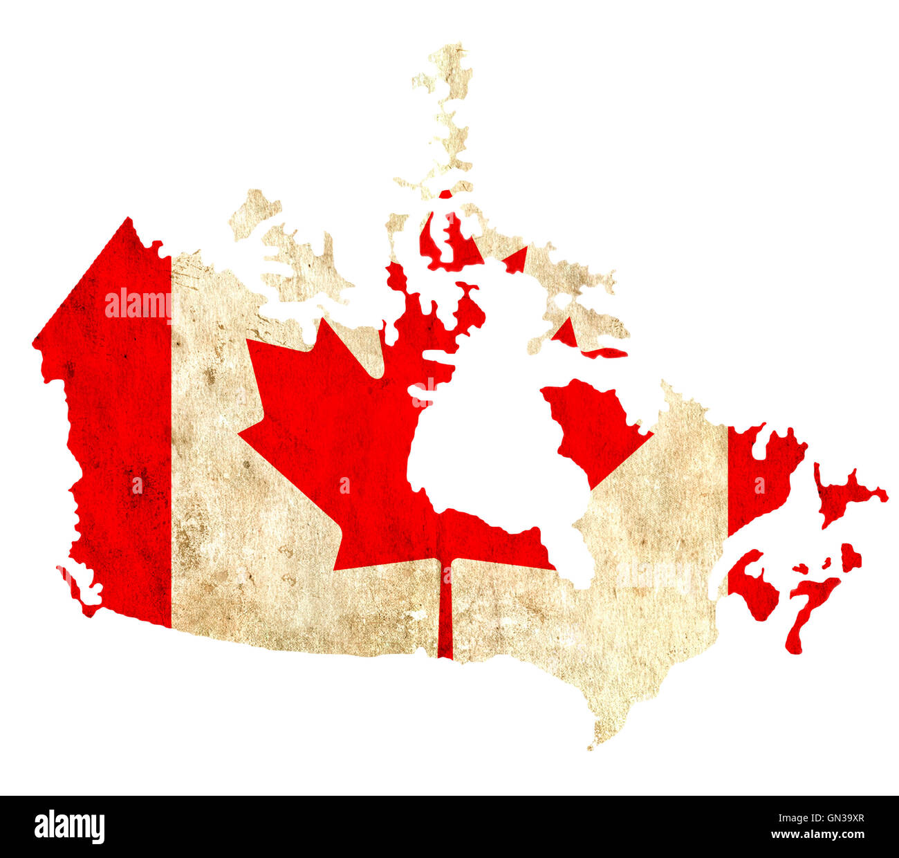 Vintage paper map of Canada Stock Photo - Alamy