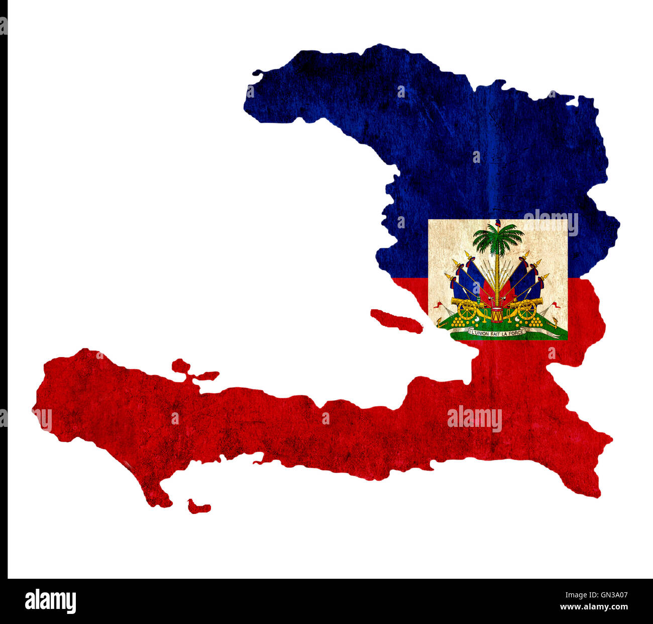 Vintage paper map of Haiti Stock Photo - Alamy