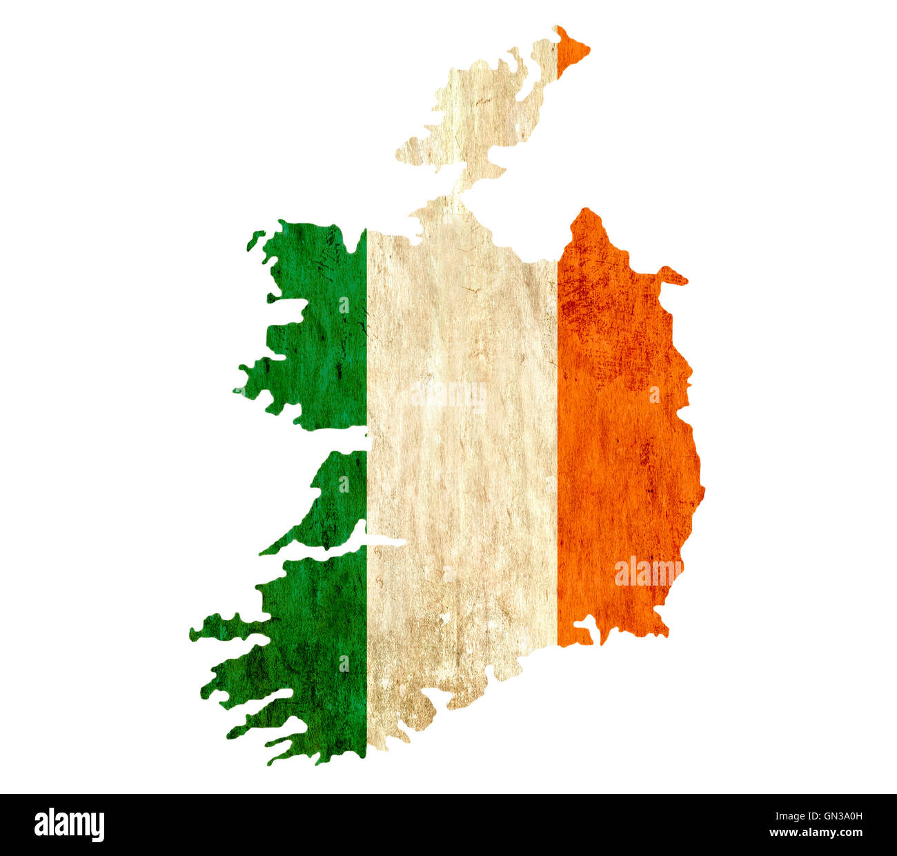 Vintage paper map of Ireland Stock Photo - Alamy
