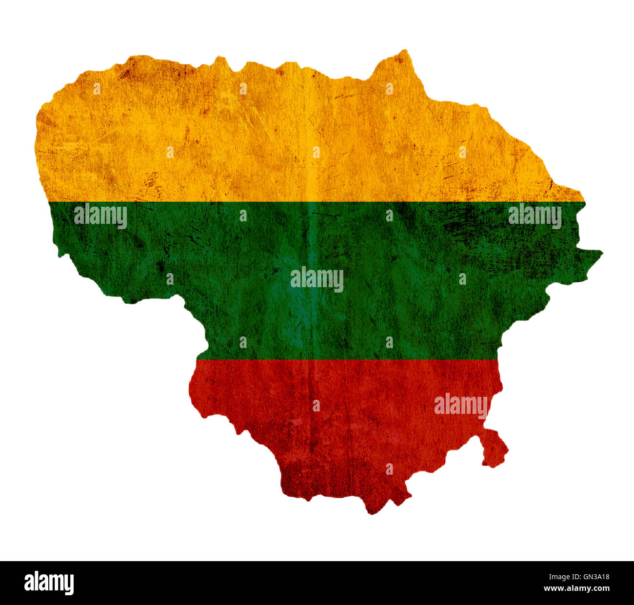 Old grunge map lithuania hi-res stock photography and images - Alamy