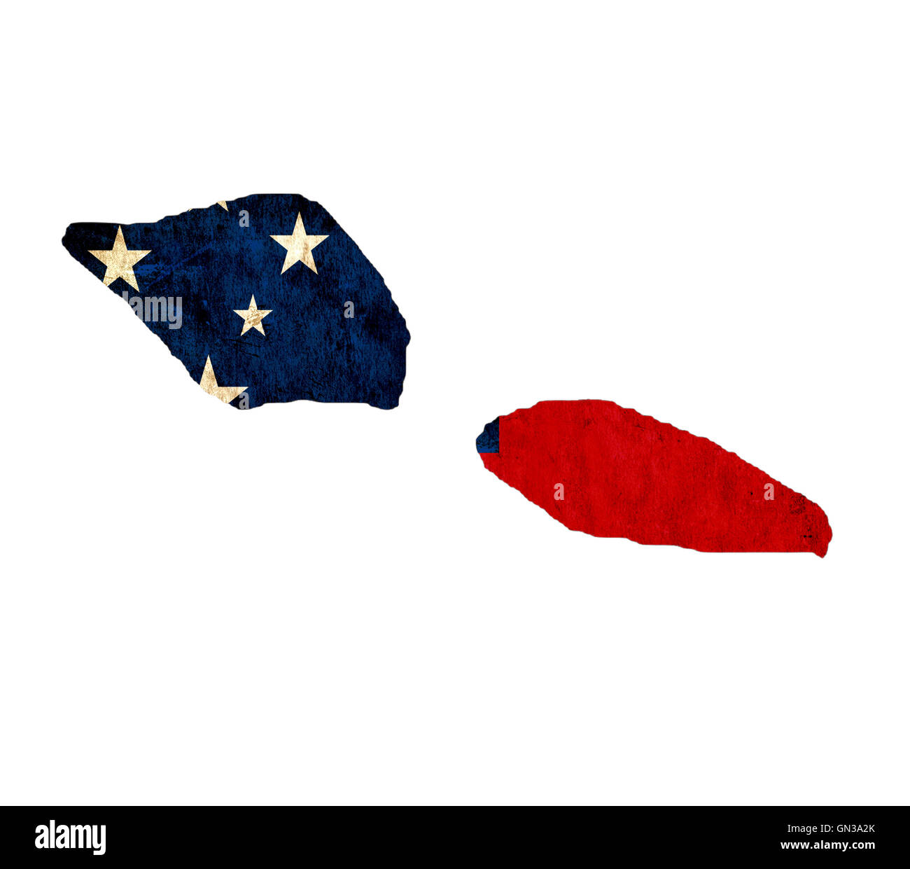 Vintage paper map of Samoa Stock Photo - Alamy