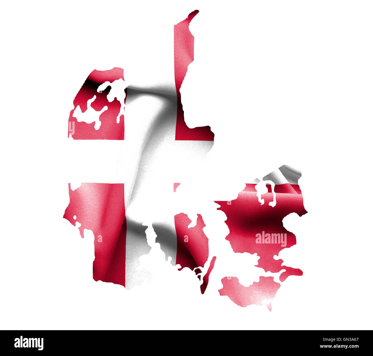 3d map illustration denmark flag hi-res stock photography and images - Alamy