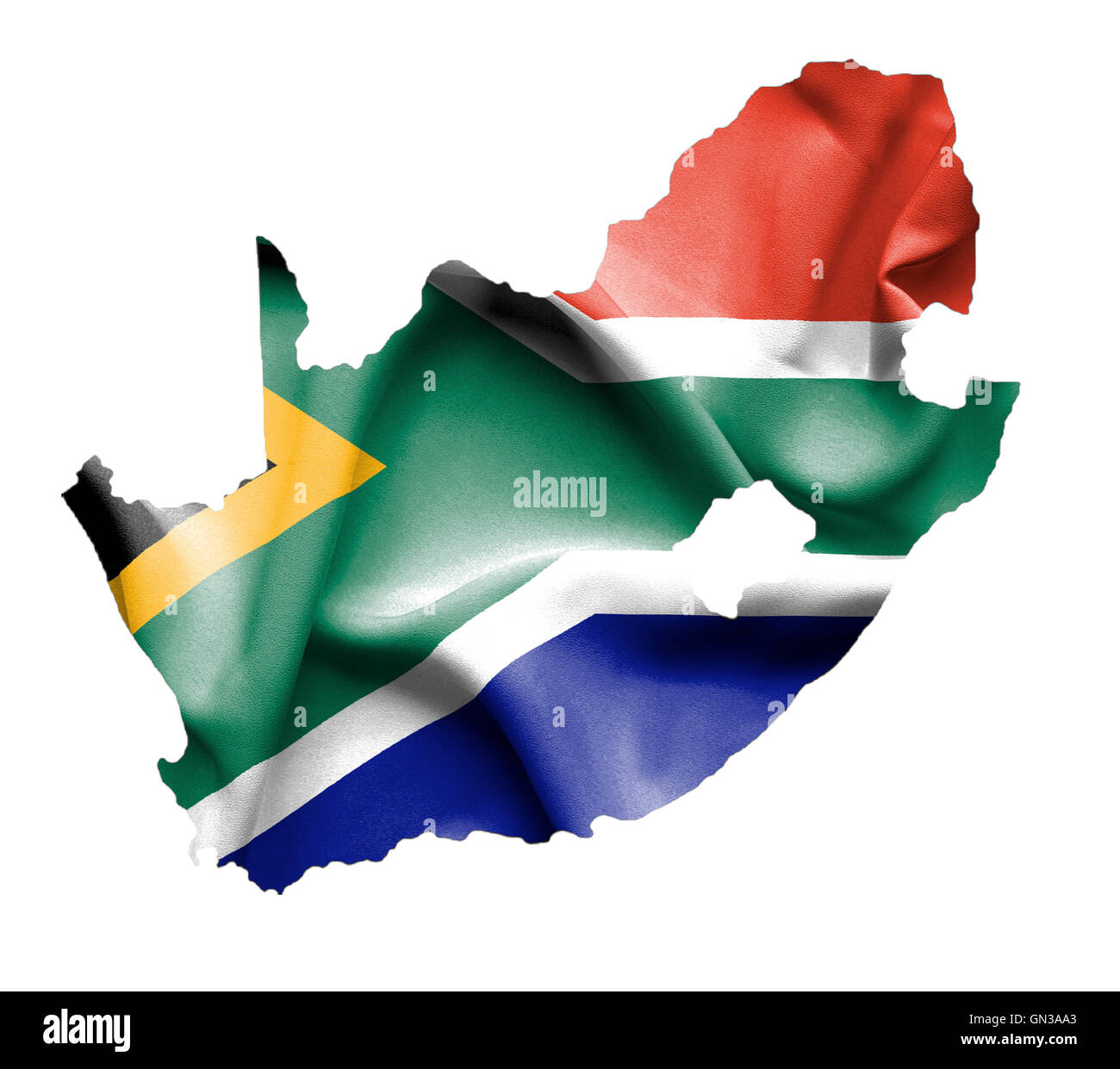 South africa flag folded hi-res stock photography and images - Alamy