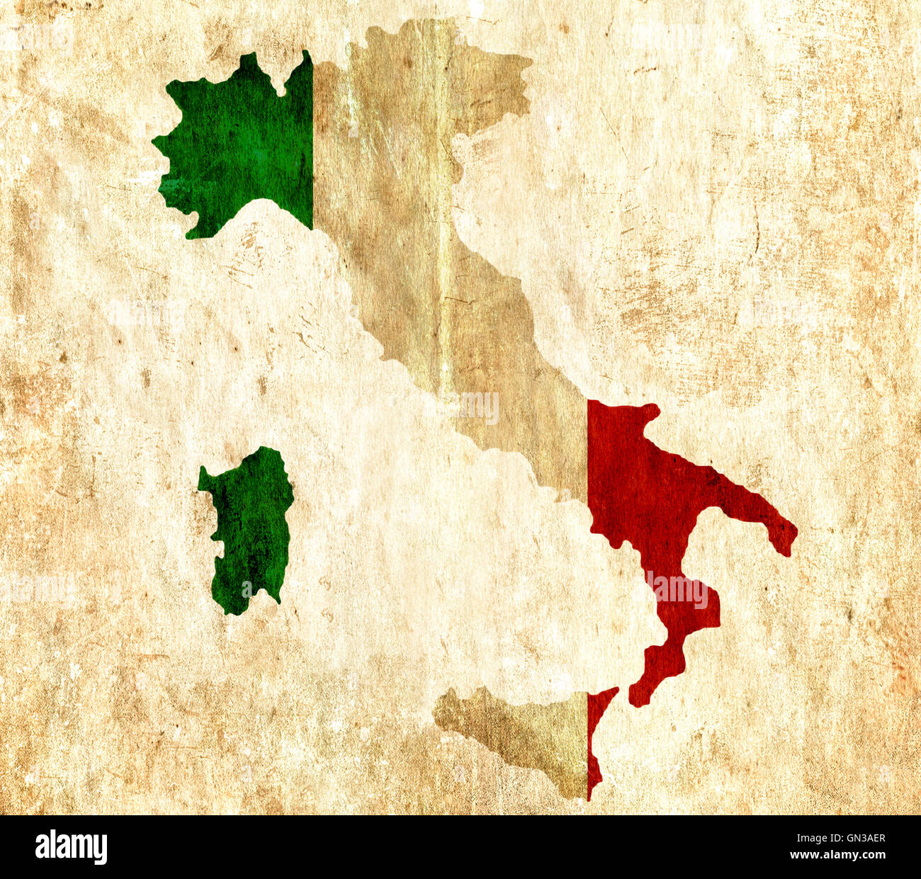 Vintage italian map hi-res stock photography and images - Alamy
