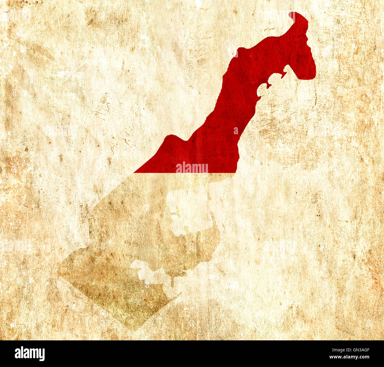 Vintage paper map of Monaco Stock Photo - Alamy