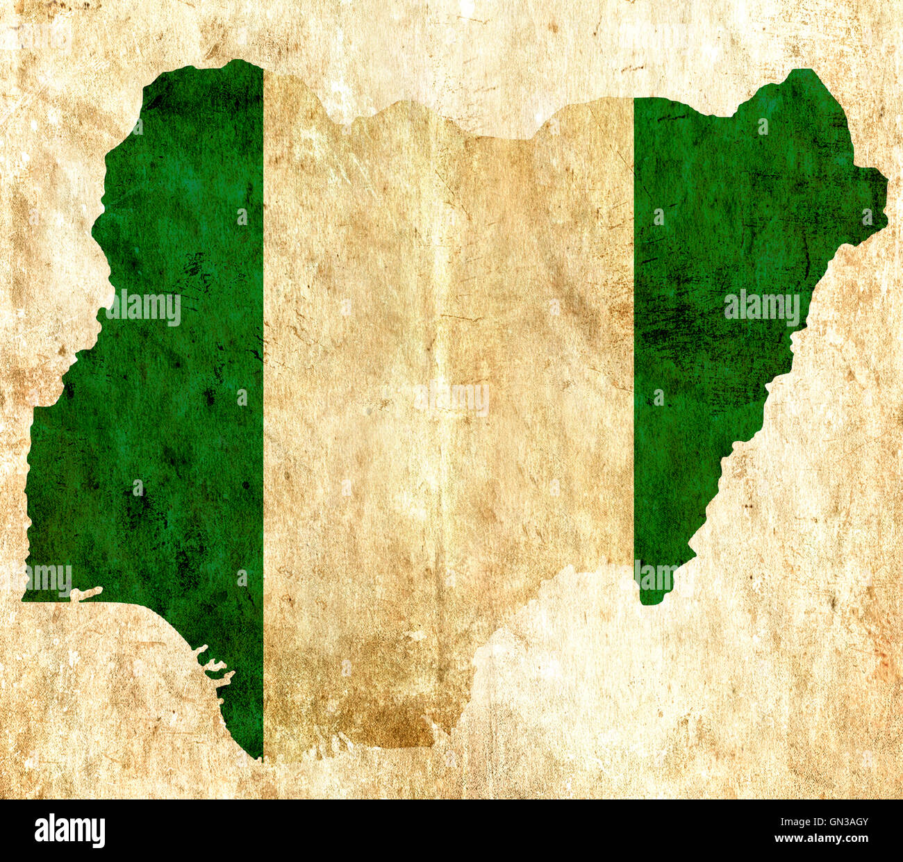 Nigeria map antique hi-res stock photography and images - Alamy