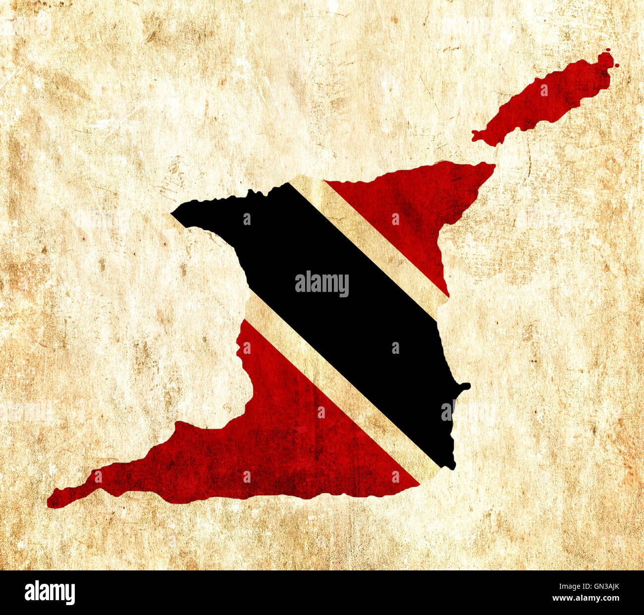 Detailed map trinidad tobago hi-res stock photography and images - Alamy