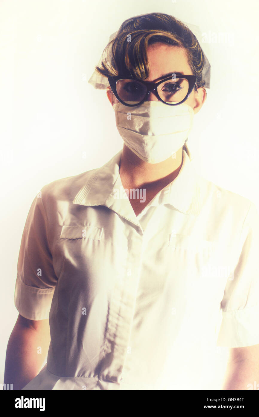 Vintage Nurse Mask Stock Photo - Alamy